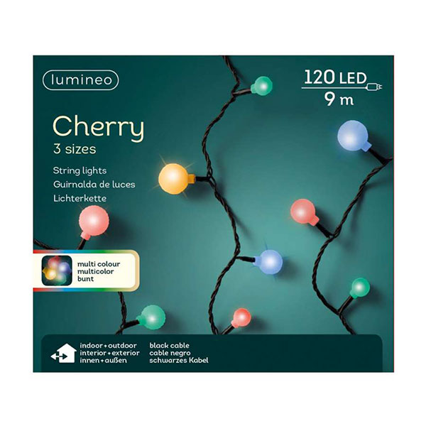 Lumineo Spoljašnje LED novogodišnje lampice Cherry 9m 120L multicolor 49.4659