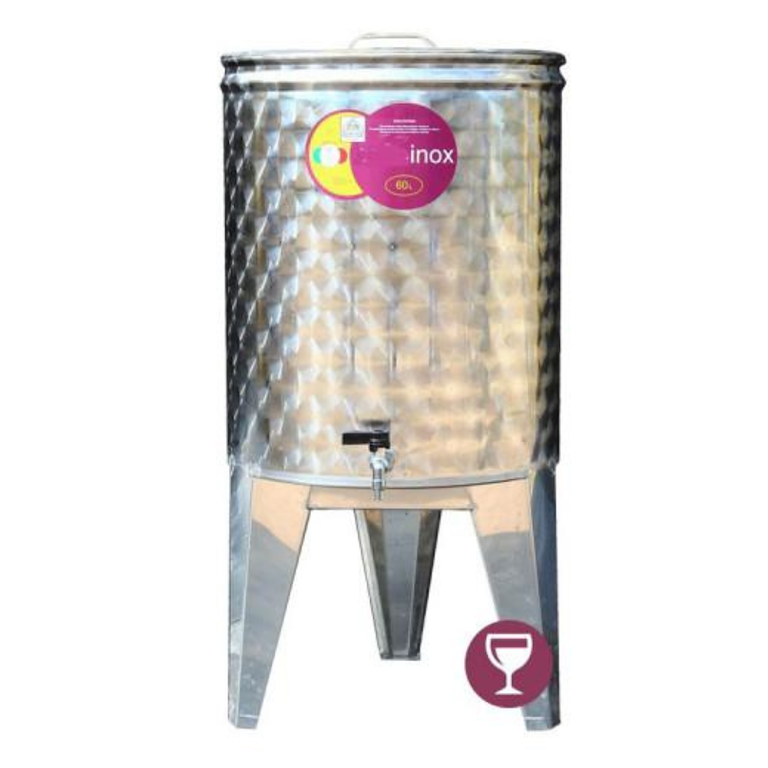 Ezio-inox – Inox bačva 60 L za vino – sa slavinom – 072584