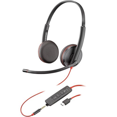 Poly Blackwire 3225 USB-C Stereo kožne slušal.+3.5mm+USB-C/A