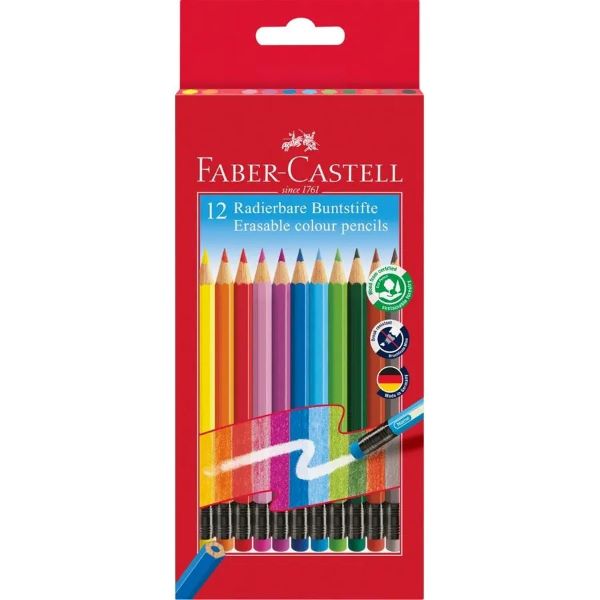 Faber-Castell FC BOJICE DRVENE 1/12 SA GUMICOM 116612