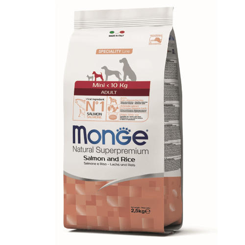 Monge Natural Superpremium Dog Mini Adult Monoprotein losos sa pirinčem 7.5 kg