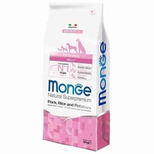 Monge Natural Superpremium Dog All Breeds Puppy And Junior Monoprotein svinjetina sa pirinčem i krompirom 12 kg