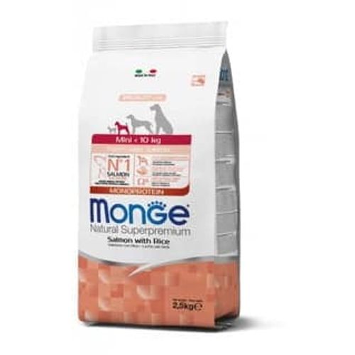 Monge Natural Superpremium Dog Mini Puppy And Junior Monoprotein losos sa pirinčem 7.5 kg