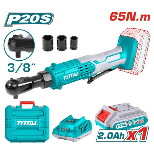 Total Li-ion akumulatorska račna,20v 2.0ah x1,3/8",65NM,kofer TDRLI2060152