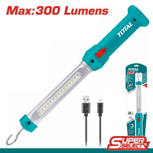 TOTAL Baterijska radna LED lampa, viseća, punjiva TWLI35261