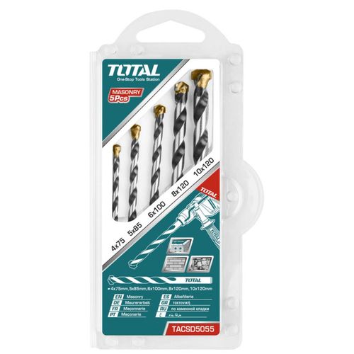 Total 5-delni set SDS plus burgija, 4-10mm TACSD5055