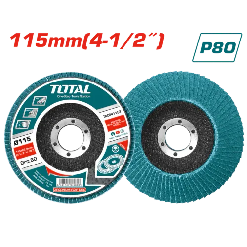 Total Lamelni brusni disk 115mm za metal,P80,zirconium TAC641153