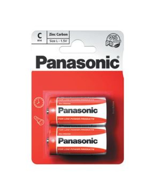 PANASONIC baterije R14RZ2BP Zinc Carbon