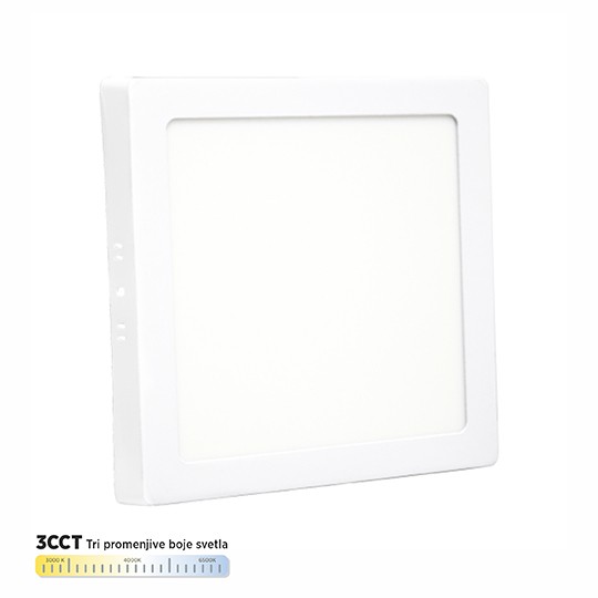 M18NK-CCT 18W 3000~6500K nadgradni kvadratni LED panel Mitea Lighting