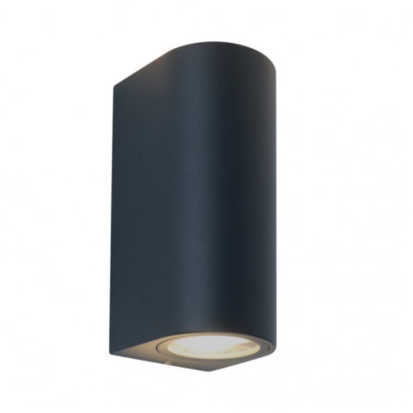 Zidna lampa W10402 2xGU10 IP65 Tamno siva