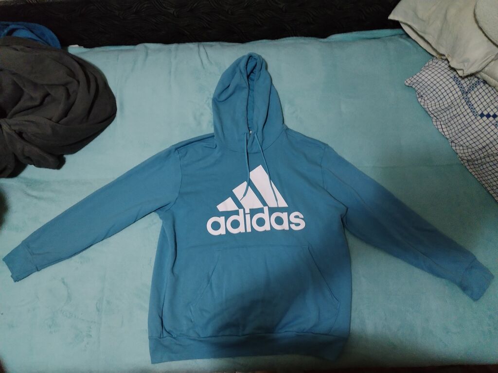 Duks, XL (EU 54), Adidas Originals, bоја - Svetloplava, Sa kapuljačom