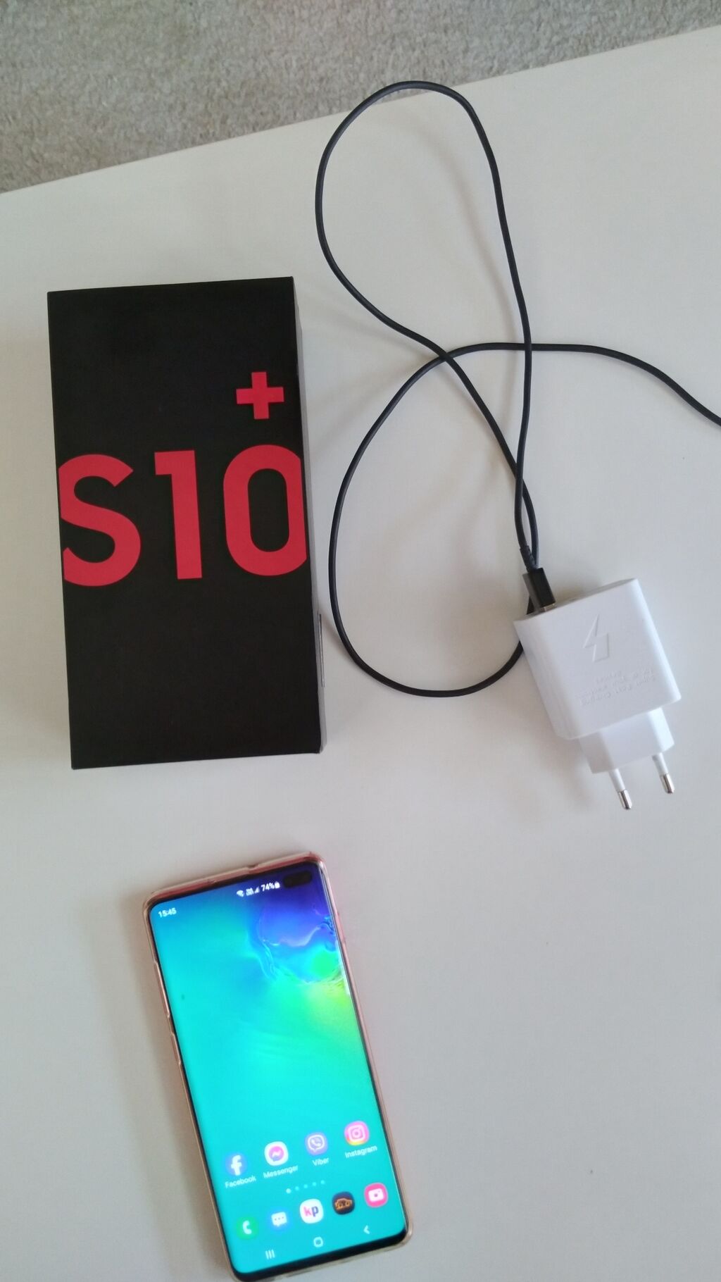 Samsung Galaxy S10 Plus, 128 GB, bоја - Crvena, Otisak prsta