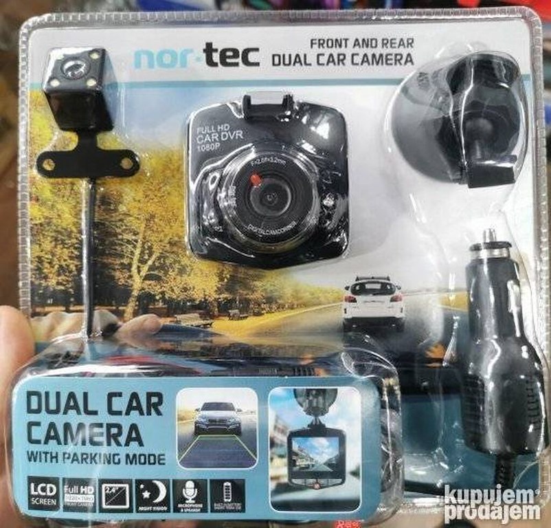 Kamera za auto. Nor-Tec Full HD kamera na kontrolnoj tabli Prednja i