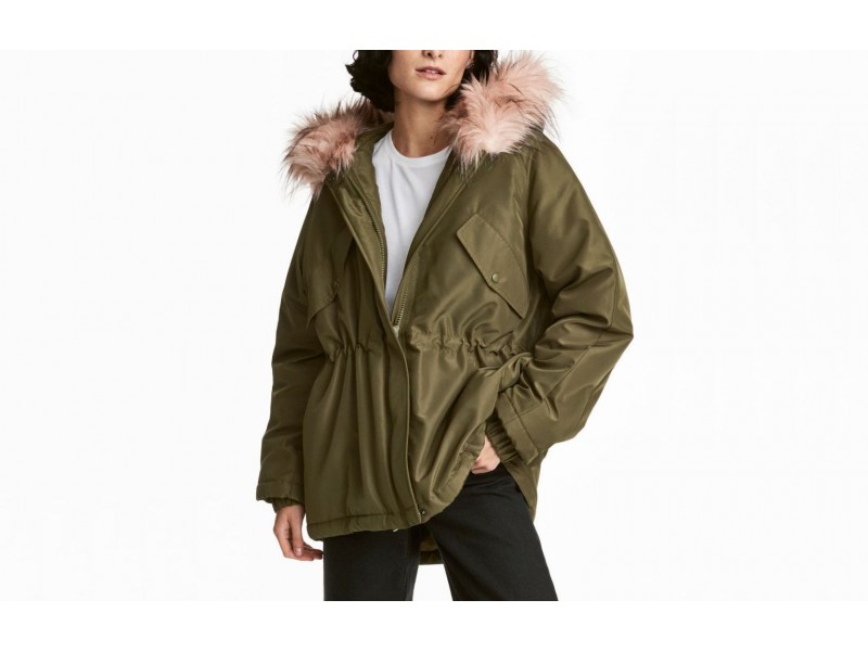 ** H&M ** MODERNA PARKA SA KRZNOM