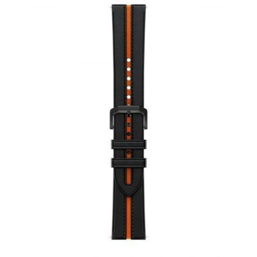 XIAOMI Mi Watch Black Orange Leather Strap