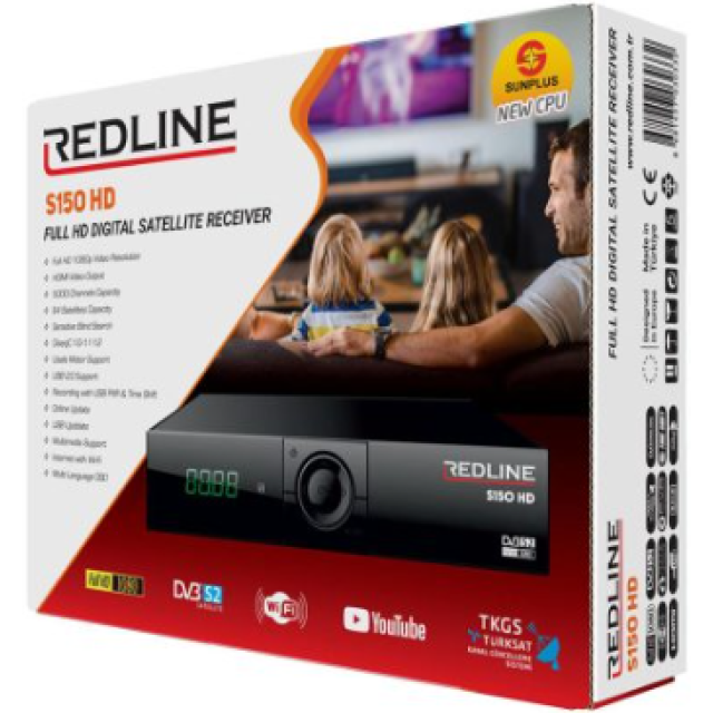 REDLINE Prijemnik satelitski DVB-S2 S-150 HD, Full HD, HDMI, USBcart