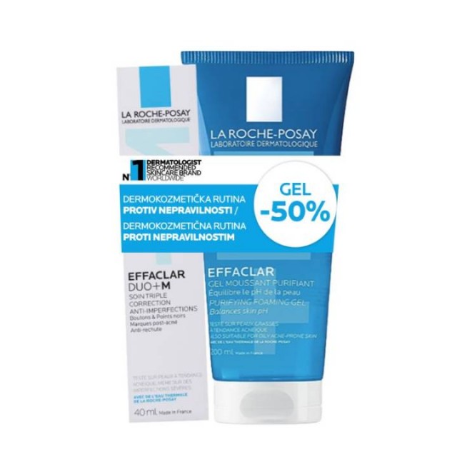 LA ROCHE-POSAY SET RUTINA - EFFACLAR GEL 200ML + EFFACLAR DUO PLUS KREMA 40ML