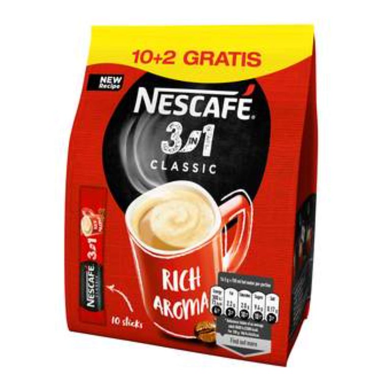 Nescafe inst 3in1 clas 15.5g 10+2 nescafe