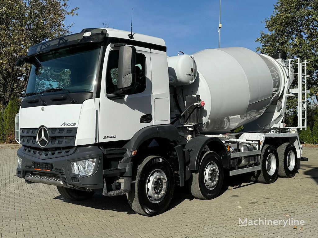 Putzmeister na šasiji Mercedes-Benz AROCS 3540 8x4 EURO6 BETONOMIESZARKA PUTZMEISTER 10m3 kamion s mešalicom za beton