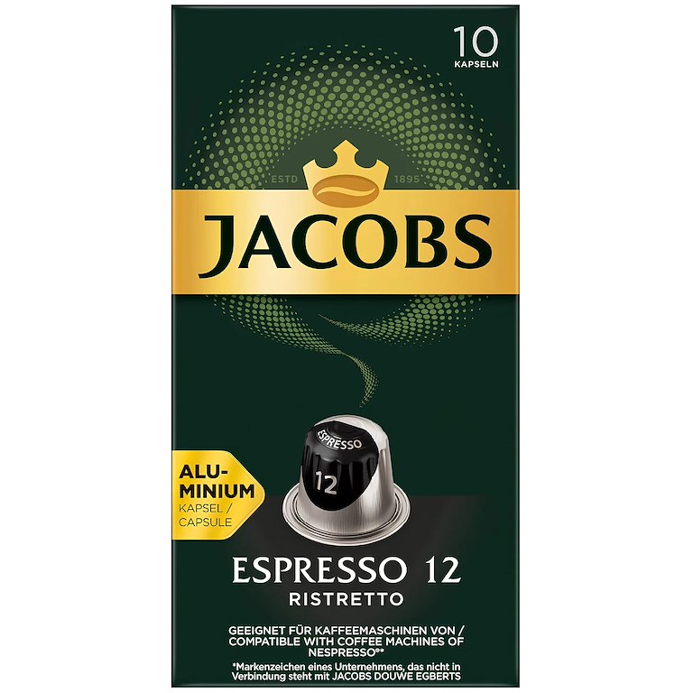 Jacobs Espresso Ristretto 10/1 | Nespresso Kompatibilne ALU Kapsule