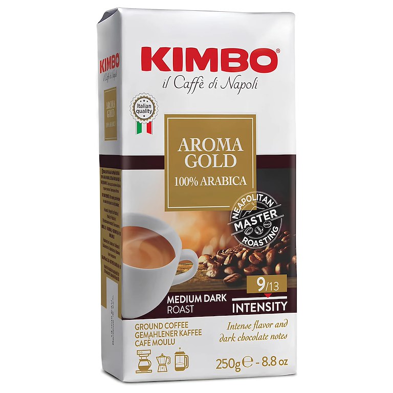 Kimbo Aroma Gold 100% Arabica 250g | Mlevena Espresso Kafa