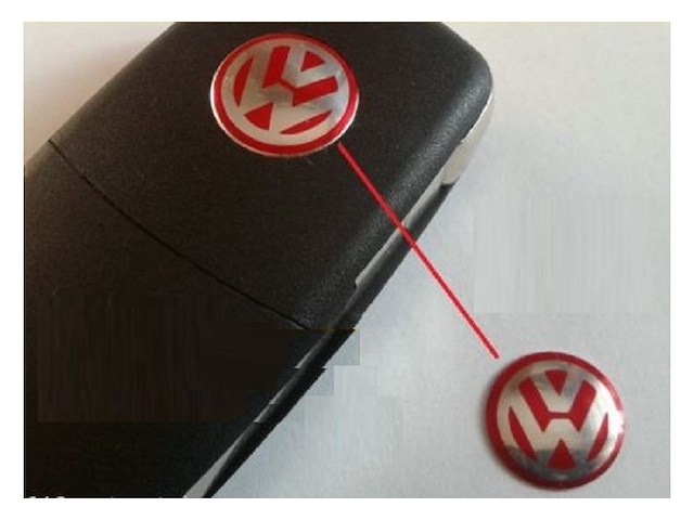 Volkswagen logo - VW stiker - crveni