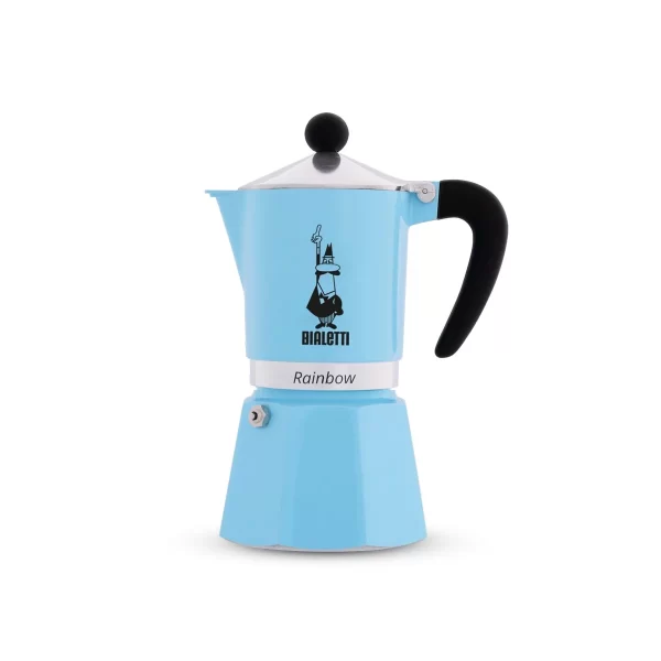 Bialetti Rainbow Azzurro moka pot