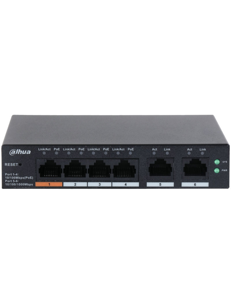 DAHUA CS4006-4ET-60 6-Port Cloud Managed Desktop Switch with 4-Port PoE