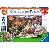 44 Cats Puzzle slagalica 2x24 dela Ravensburger 05012