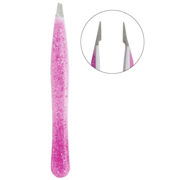 Pinceta SLENT GLITTER PINK, 9 cm, inox – Sölingen