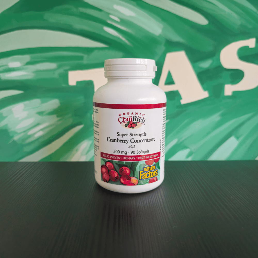 Natural Factors – Organic CranRich Super Strength Cranberry 500mg – 90 softgel kapsula