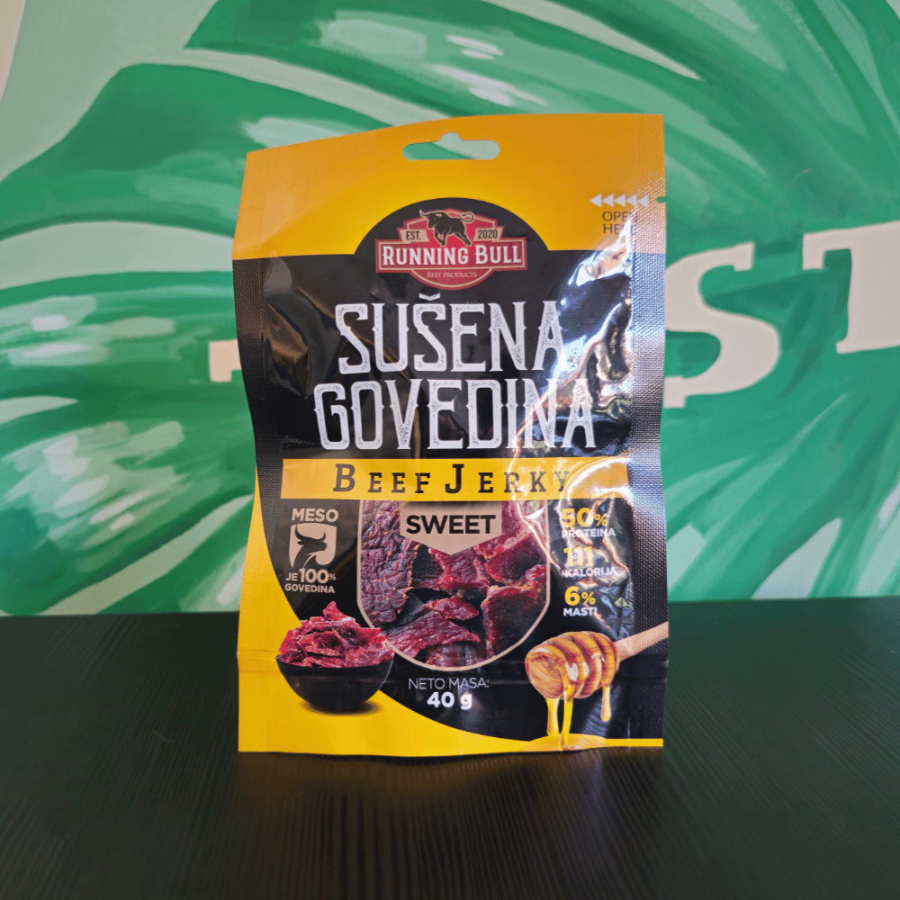 Running Bull – Sušena govedina (Beef Jerky) – Sweet 40g