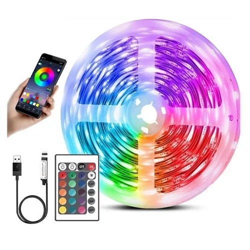 LED Traka RGB USB 5V (Bluetooth + Daljinski) – silikonska