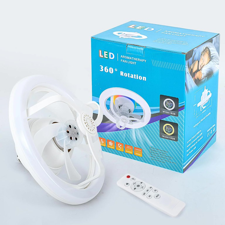 Led luster sa ventilatorom E27