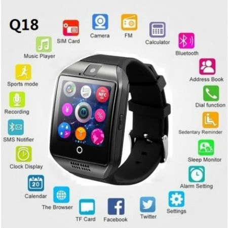 Pametni Sat Q18 smart watch Telefon Sim Kamera