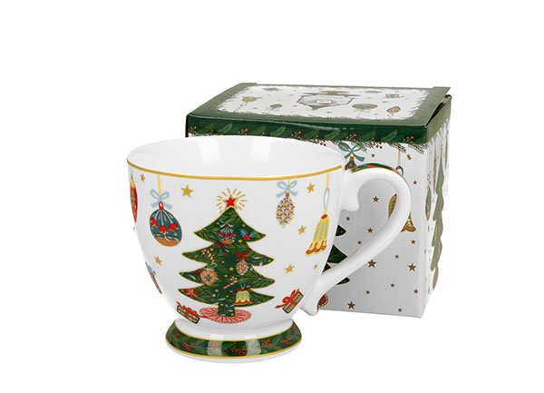 šolja sa stopom around christmas tree 400 ml