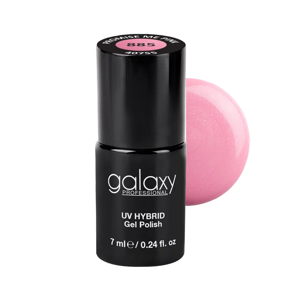 Trajni lak za nokte UV/LED GALAXY Hybrid 7ml Promise Me Pink S885