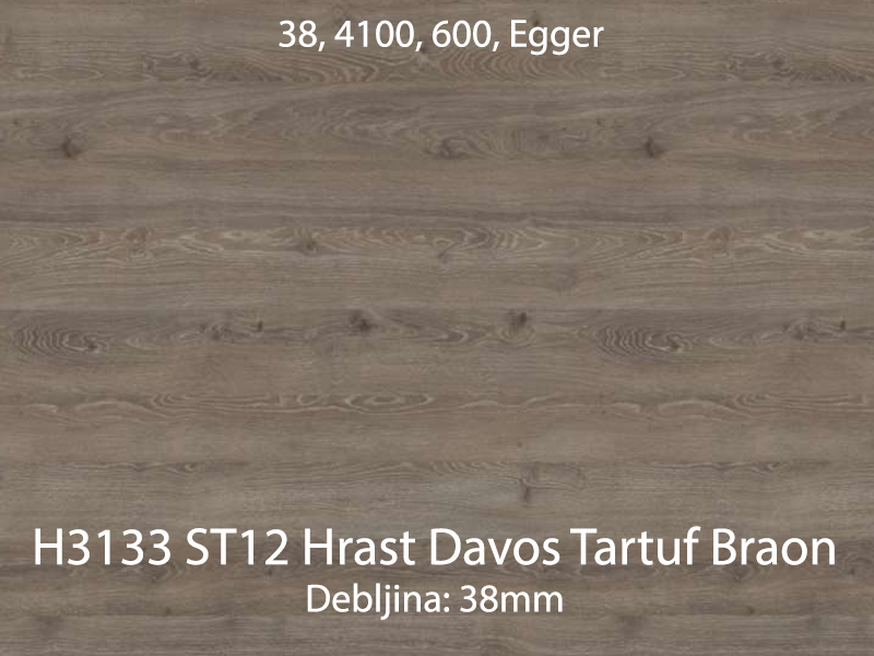 Onlinenamestaj H3133 ST12 Hrast Davos Tartuf Braon