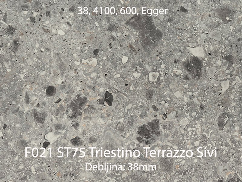 Onlinenamestaj F021 ST75 Triestino Terrazzo Sivi