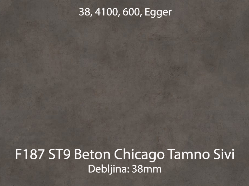 Onlinenamestaj F187 ST9 Beton Chicago Tamno Sivi