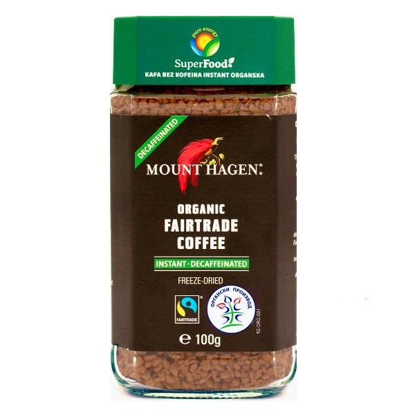 KAFA INSTANT bez kofeina organska 100g - Mount Hagen