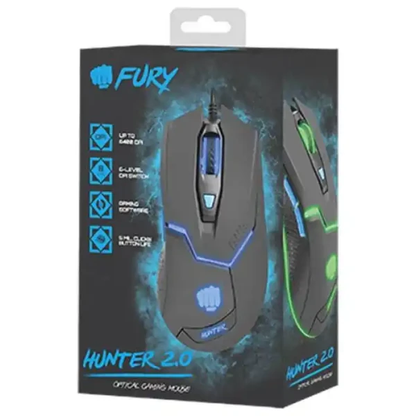 Miš Fury Hunter 2.0 6400 DPI USB RGB