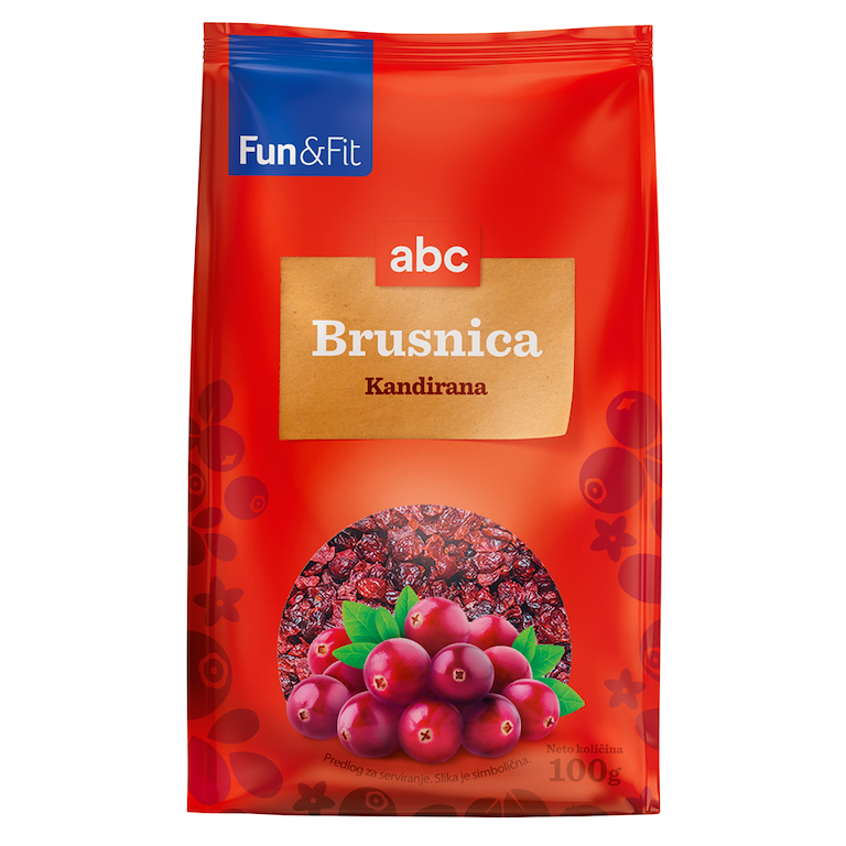 Kandirana brusnica ABC 100g