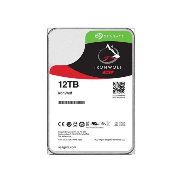 SEAGATE IronWolf, 3.5 / 12TB / 256MB / SATA / 7200 rpm, ST12000VN0008