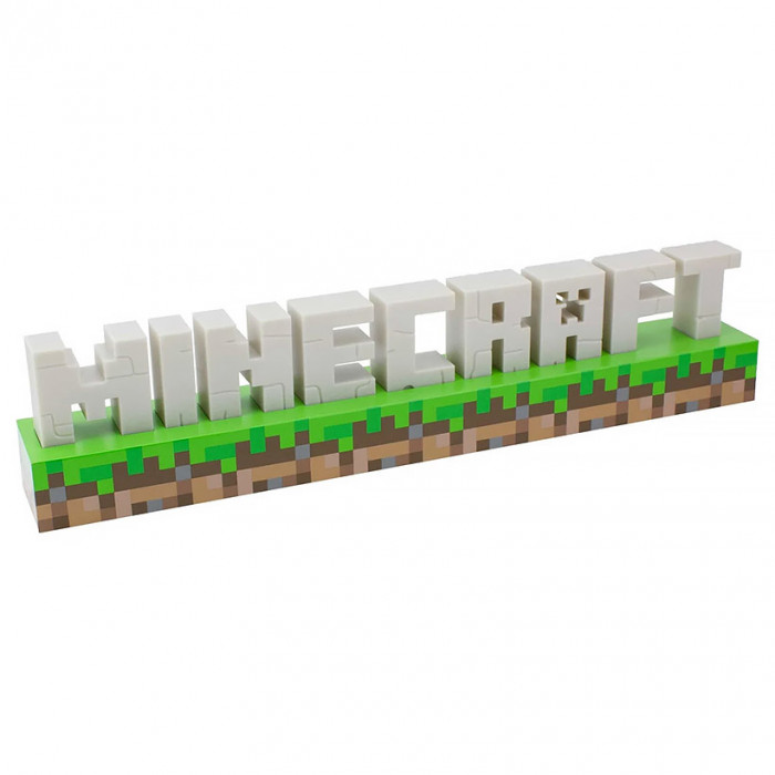 Minecraft Logo Paladone Icon Light lampa V2