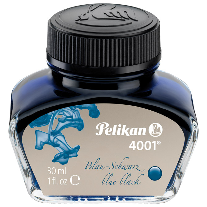 Tinta za nalivpero bočica 30ml 4001 Pelikan 301028 plavo-crna (blue black)