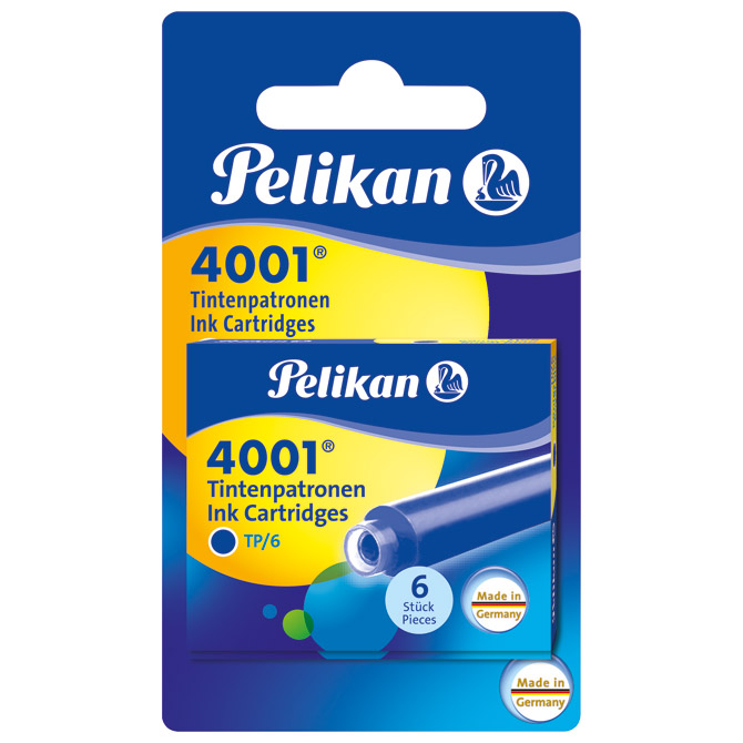 Tinta za nalivpero patrone kratke pk12 4001 Pelikan 330795 plava (royal blue) blister