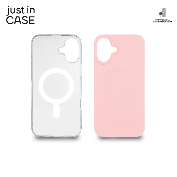 2u1 Extra case MAG MIX PLUS paket PINK za iPhone 16 Plus