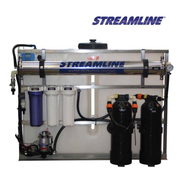 Streamline Club 250 RODI - Sistem reverzne osmoze za pranje solarnih panela i prozora (5 filtera, 100Ah baterija, 6.9 bar, 250L)