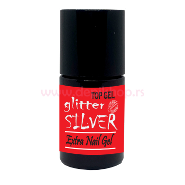 ENG GLITTER SILVER Top Coat Gel Art.2785